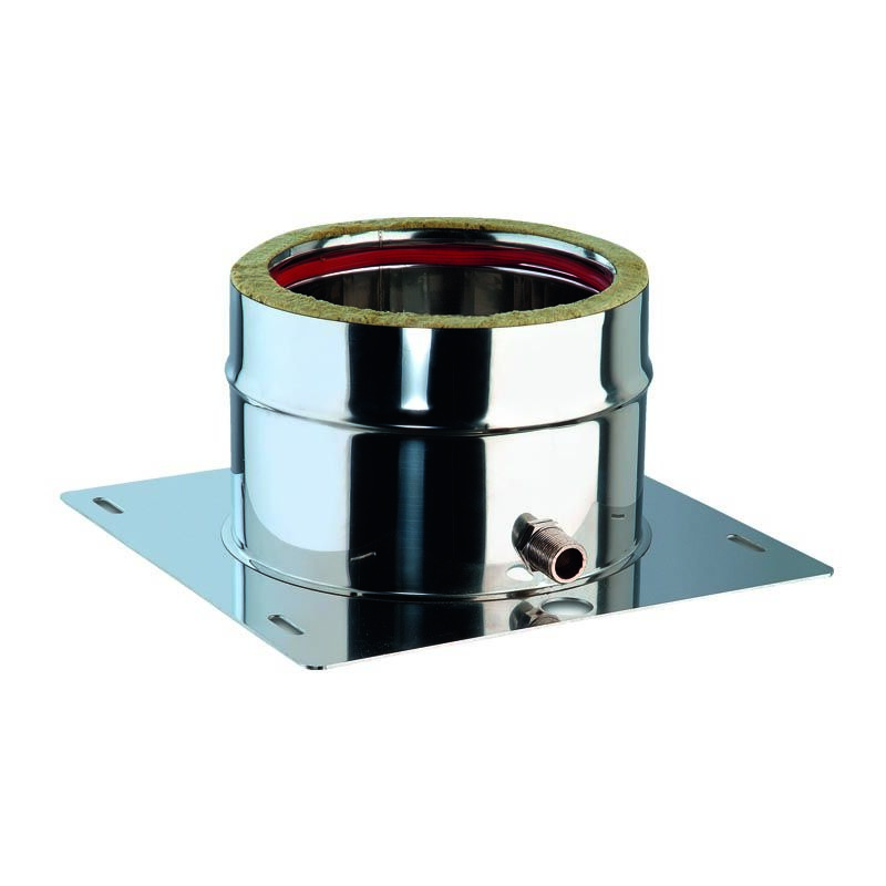 Plaque de base - acier inoxydable/inox avec écoulement latéral l 154 mm ...