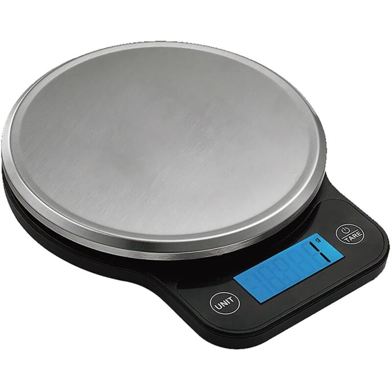 Pèse-personne électronique à piles avec affichage numérique. Pèse 5 kg.