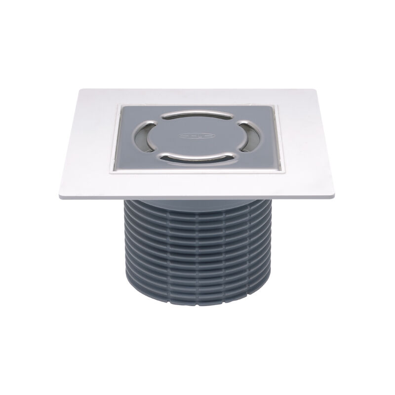 Support de grille d 110mm, collier en PVC 185x185mm, grille en acier ...