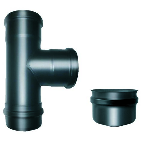 tee 90° mfm - acier 1.2 avec bouchon - l 220 mm tee 90° avec bouchon ...