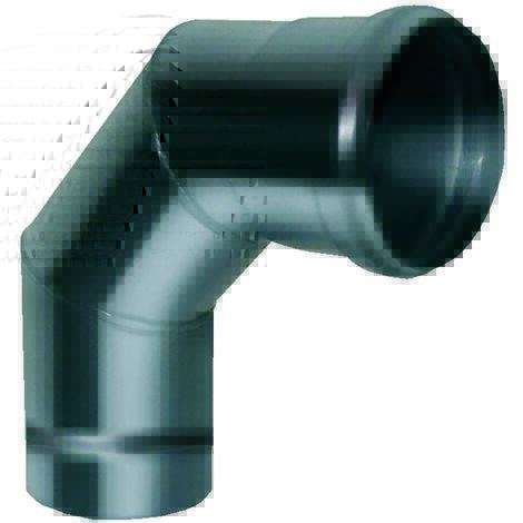 coude 90° mf - acier 0,8 coude émaillé 90° noir sp.0,8 mm d.100