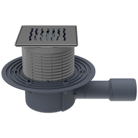 Siphon de sol DN40/50, horizontal, inodore 'Primus blue', 121x121mm ...