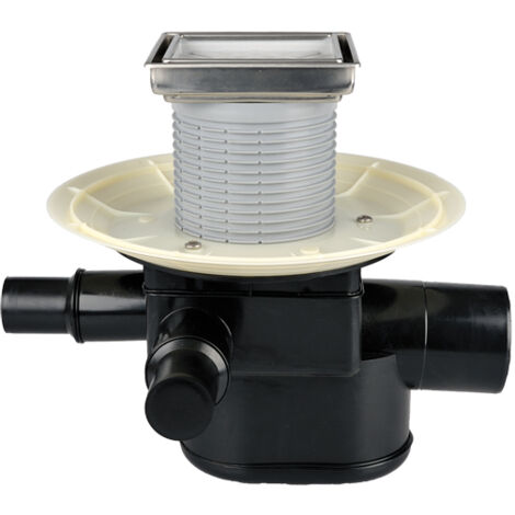 Siphon de sol DN75/110 horizontal avec disconnecteur, 3 entrées DN40/50 ...