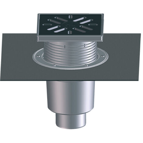 Ecoulement vertical 'Perfekt' DN110, tôle bitumée soudée, support de ...