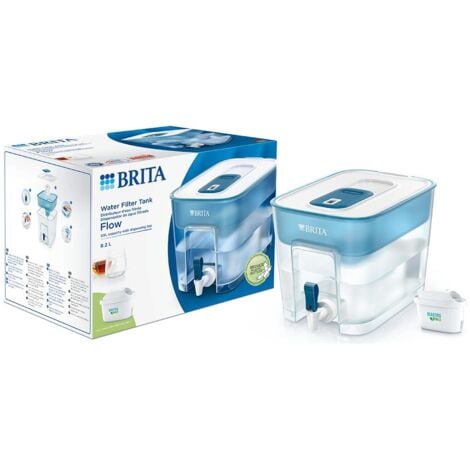 Distributeur d'eau filtrée 8,2L BRITA Flow Basic Blue + 1x Filtre ...