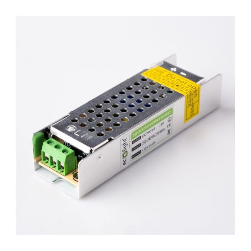 Transformateur LED 36W 12V 3A IP20 SLIM ECO LIGHT