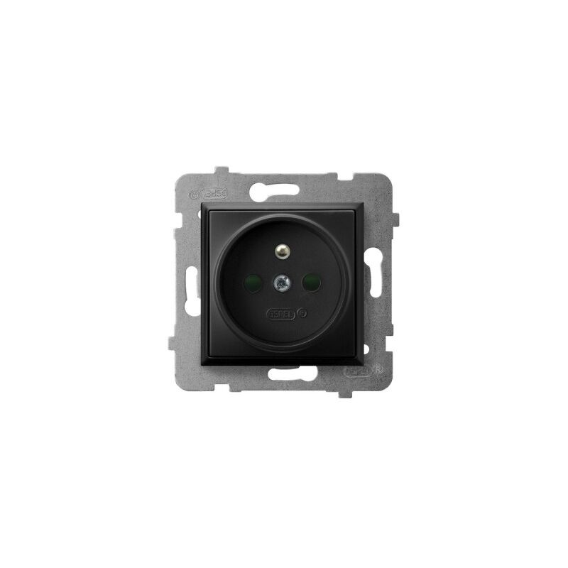 Prise simple 2P+T protection enfants 16A 250V IP20 bornes à vis Ospel Aria