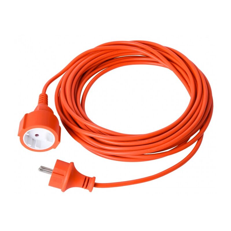 Rallonge universelle jardin orange 20m 2x1mm2 ECO LIGHT