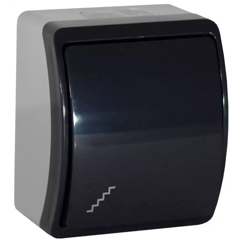 Interrupteur va-et-vient étanche gris anthracite IP44 KOALA