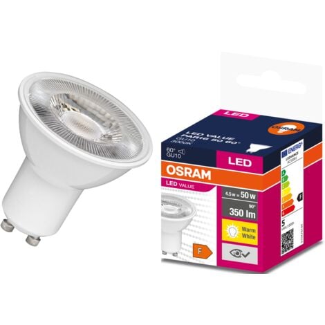Ampoule LED VALUE PAR16 GU10 4,5W = 50W 3000K 350lm 60° Osram