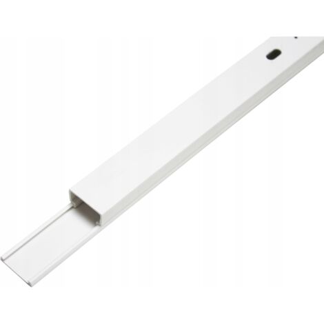 Goulotte électrique PVC 17x15mm blanc 2m Elektroplast