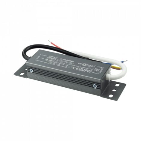 Transformateur LED PREMIUM étanche IP67 20W 12V noir Eco Light