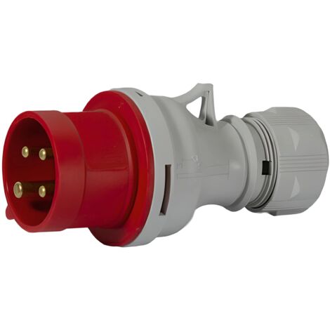 Fiche mâle industrielle portable 32A 400V 4P IP44 étanche SEZ