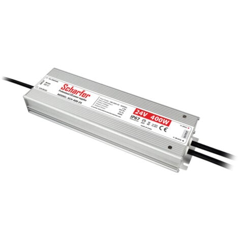 Transformateur LED 24V étanche 400W IP67 16,7A Scharfer SCH-400-24