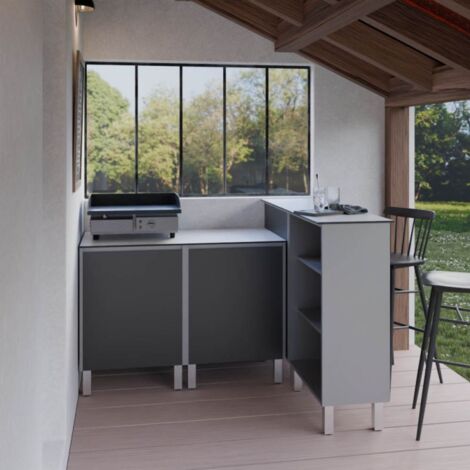 KX03 Sommerk∏che aus Edelstahl Ò 120 cm + Bareinheit