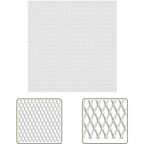 The Living Store Gittermatte Streckmetall Edelstahl 100x85 cm 20x10x2 ...