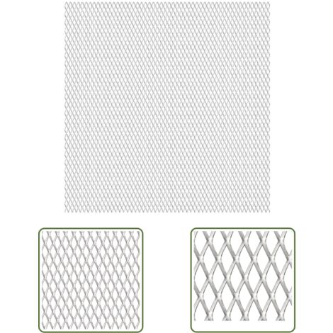 The Living Store Gittermatte Streckmetall Edelstahl 100x85 cm 45x20x4 ...