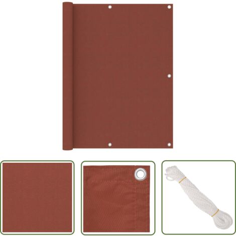 The Living Store Balkon-Sichtschutz Terrakotta-Rot 120x400 cm Oxford ...