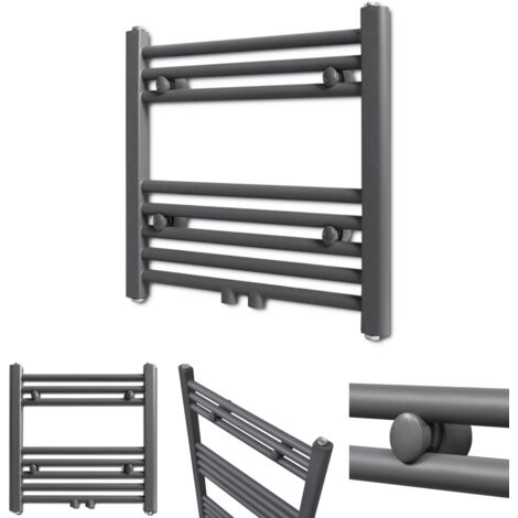 Handtuchheizkörper Warmwasser Gerade Grau 480x480 mm - Radiatoren