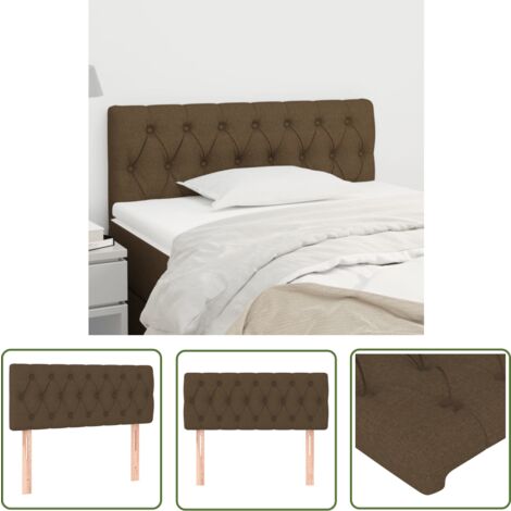 The Living Store Kopfteil Dunkelbraun 90x7x78/88 cm Stoff ...