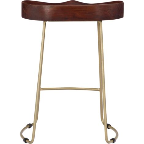 The Living Store Gavin Barhocker 2 Stk. Massivholz Mango - Retro ...