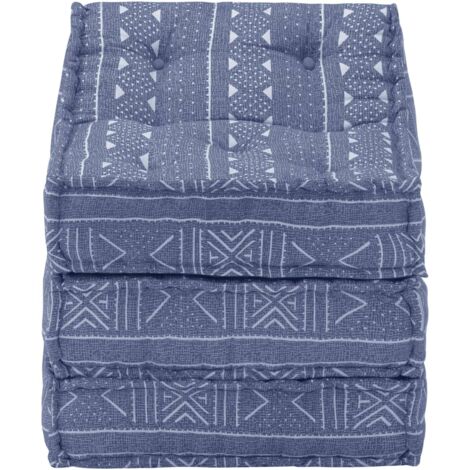 The Living Store Modularer Pouf Indigo Stoff - Sitzsack - Modulares ...