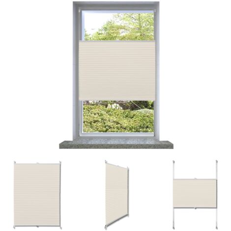 Plissee Faltrollo Rollo Plisseerollo 80x200cm Creme - Jalousien & Rollos