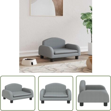 The Living Store Hundebett Hellgrau 50x40x30 cm Stoff - Hunde Bett - Hundebett - Haustierbett ...