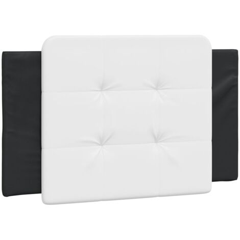 The Living Store Kopfteil-Kissen Weiß und Schwarz 80 cm Kunstleder ...