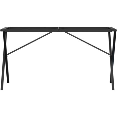The Living Store Esstisch-Gestell in X-Form 140x60x73 cm Gusseisen ...