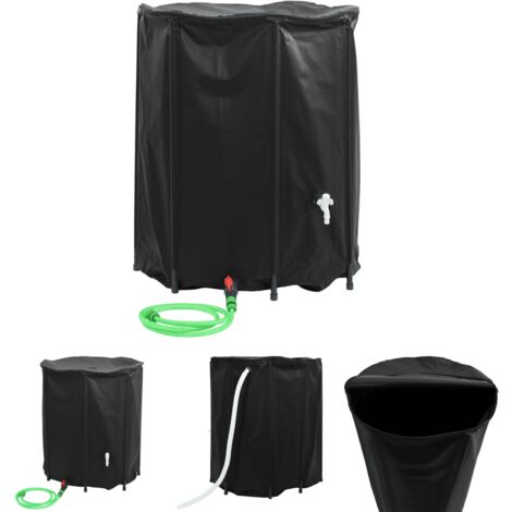 The Living Store Wassertank mit Wasserhahn Faltbar 1250 L PVC ...