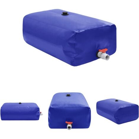 The Living Store Wassertank mit Wasserhahn Faltbar 500 L PVC ...