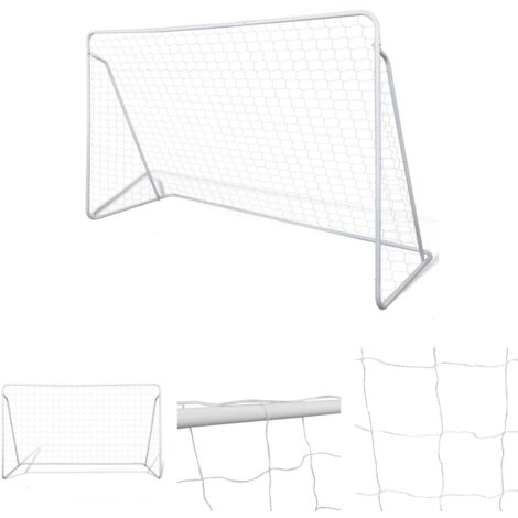 Fußballtor mit Netz 240x90x150 cm Stahl Hochwertig - Fußball-Tore & -Netze