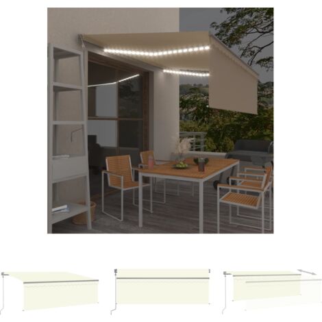 Markise 4x3 m - vidaXL Markise Automatisch mit Rollo LED Windsensor 4x3 ...