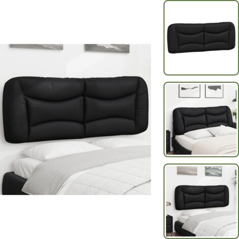 The Living Store Kopfteil-Kissen Schwarz 140 cm Kunstleder - Kopfteil ...