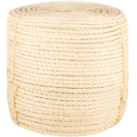 The Living Store Seil 100% Sisal 8 mm 25 m - Sisal Seil - Naturfaser ...