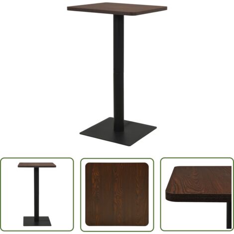 The Living Store Bistrotisch Dunkle Esche 70x70x107 cm - Bistrotisch ...