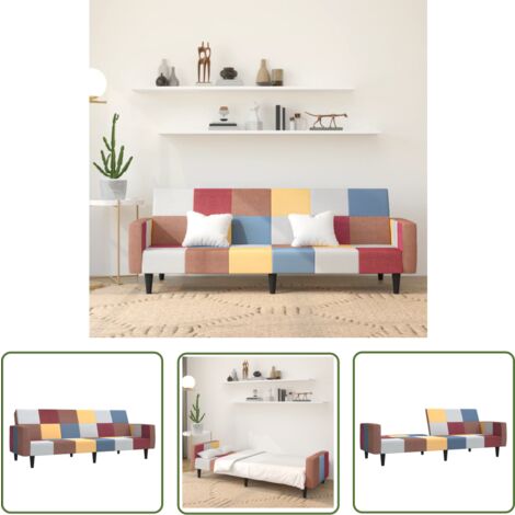 The Living Store Schlafsofa 2 Sitzer Stoff Sofas