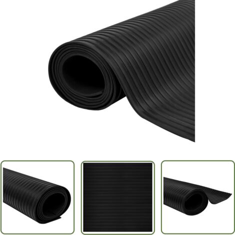 The Living Store Gummimatte Anti-Rutsch 2 x 1 m Breit Geriffelt - Gummi ...