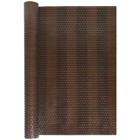 The Living Store Balkon-Sichtschutz Braun und Schwarz 400x100 cm Poly ...