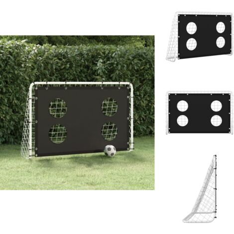Fußball-Tore & -Netze - Living Fußballtor mit Torwand Stahl 184x61x122 cm