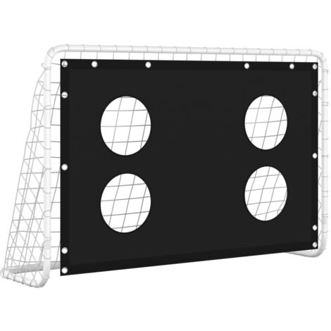 Fußball-Tore & -Netze - Living Fußballtor mit Torwand Stahl 184x61x122 cm