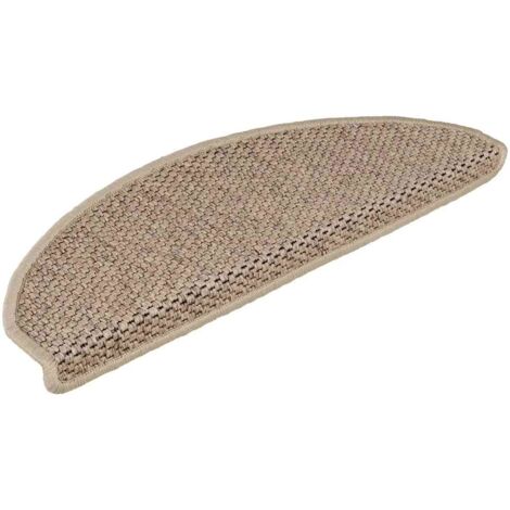 Treppenmatten Selbstklebend Sisal-Optik 15 Stk. 65x21x4 cm Sand ...