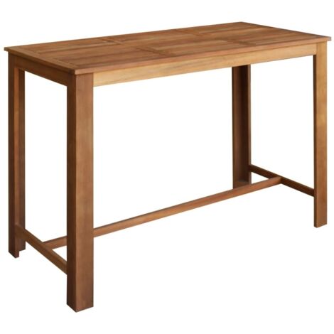Bartisch und Hocker-Set 7-tlg. Akazienholz Massiv - Essgruppe ...