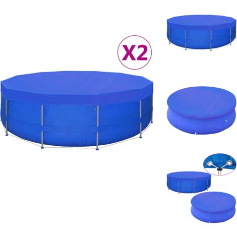 Poolabdeckungen & -unterlagen - Living Poolabdeckungen 2 Stk. PE Rund ...