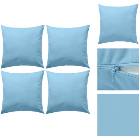 Zierkissen - Living Gartenkissen 4 Stk. 45 x 45 cm Hellblau