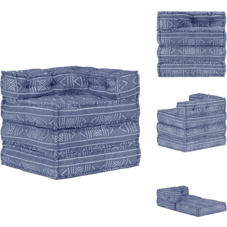 Modularer Pouf Indigo Stoff - Sitzsack - Couchtisch - Wohnaccessoires ...