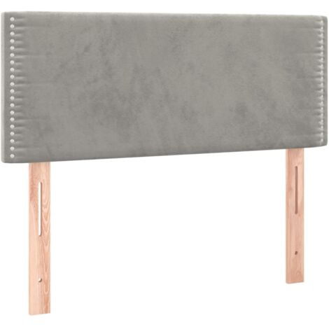 Kopfteil Hellgrau 100x5x78/88 cm Samt - Samt Kopfteil - Bettkopf ...