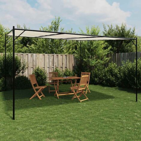 Pavillon Weiß 4x4 m 180 g/m² Stoff und Stahl - Pavillon - Gartenzelt ...