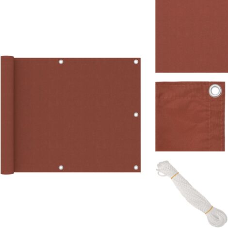 Balkon-Sichtschutz Terrakotta-Rot 75x300 cm Oxford-Gewebe - Balkon ...